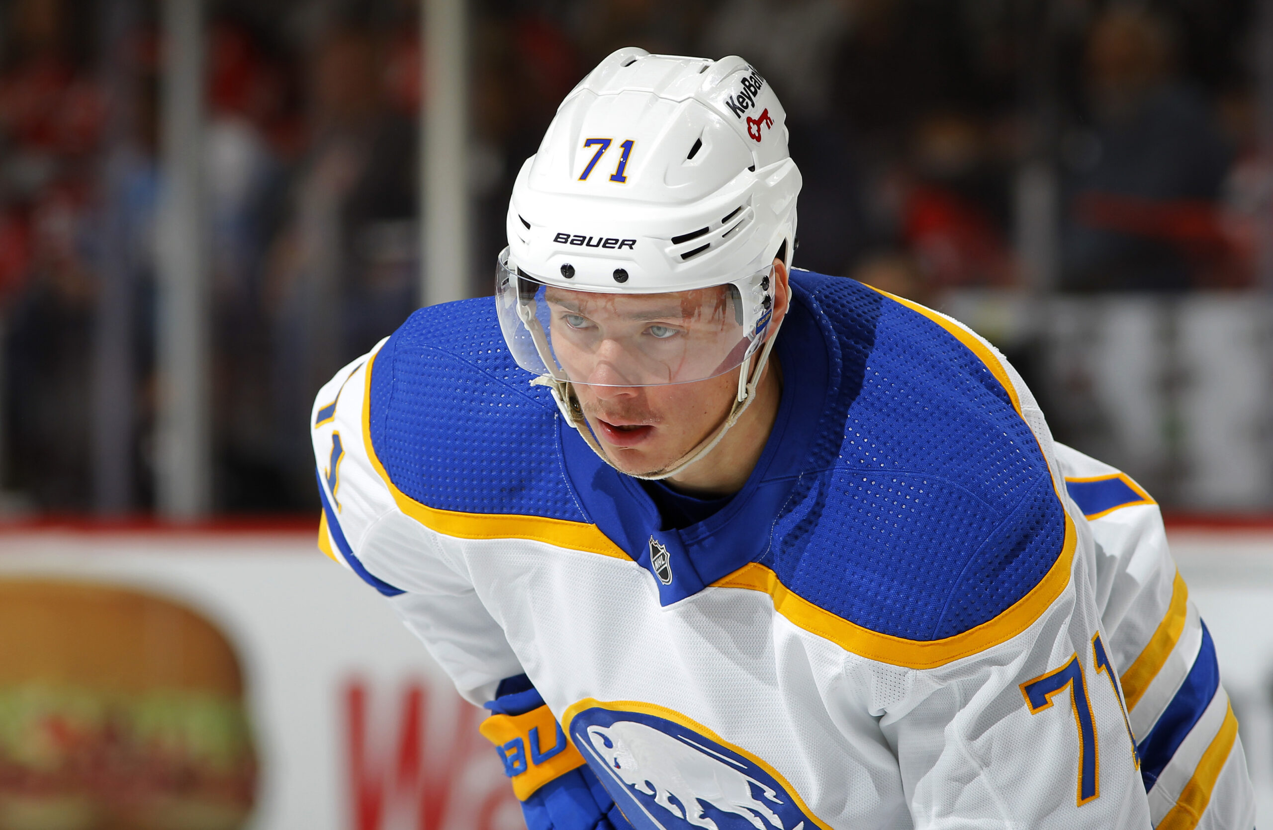 A cloud of uncertainty surrounds Victor Olofsson's future with the Sabres